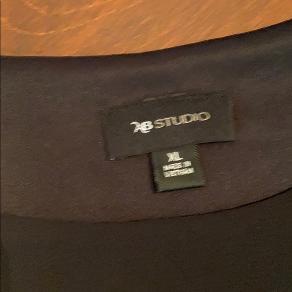 AB Studio | Tops | Ab Studio Black Top With Lace Hem | Poshmark